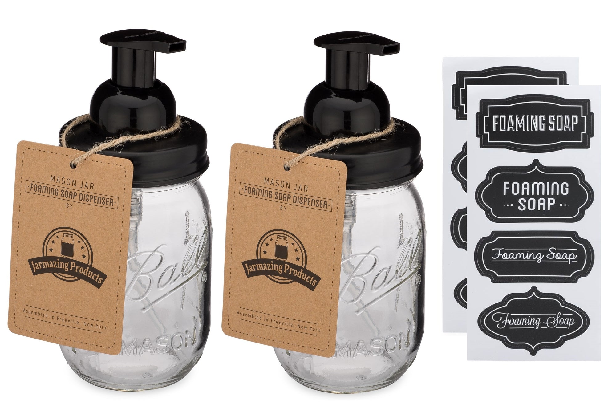 Mason Jar Foaming Soap Dispenser – With 16 oz Ball Mason Jar