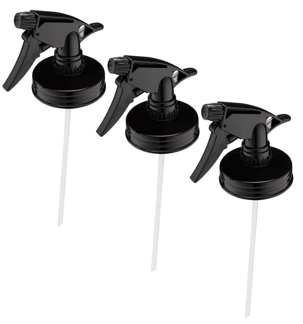 Mason Jar Sprayer Lids – Black